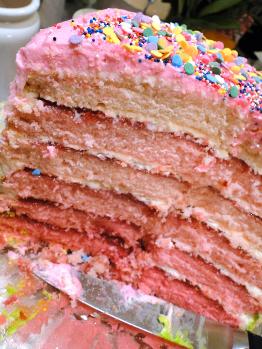 Ombre cake (almost) – Marshmallows & Margaritas